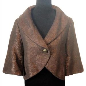 Marc Jacobs | Jackets & Coats | Marc Jacobs Bronze Metallic Evening ...